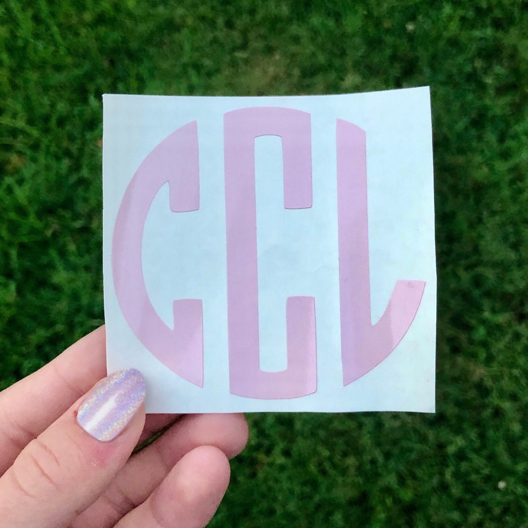 Custom Monogram Decal - Etsy