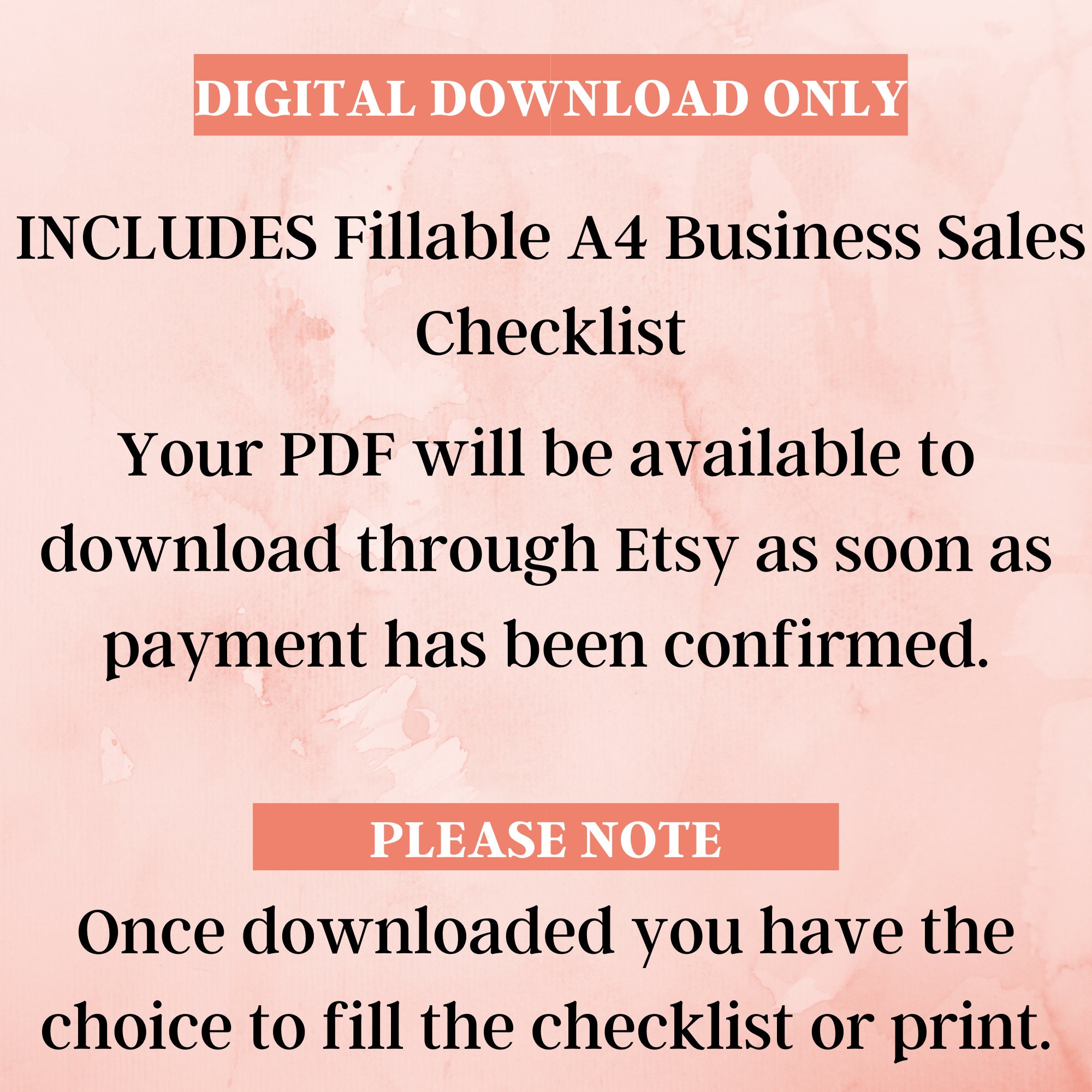 FILLABLE Business Launch Checklist, Small Business Sales Checklist ...