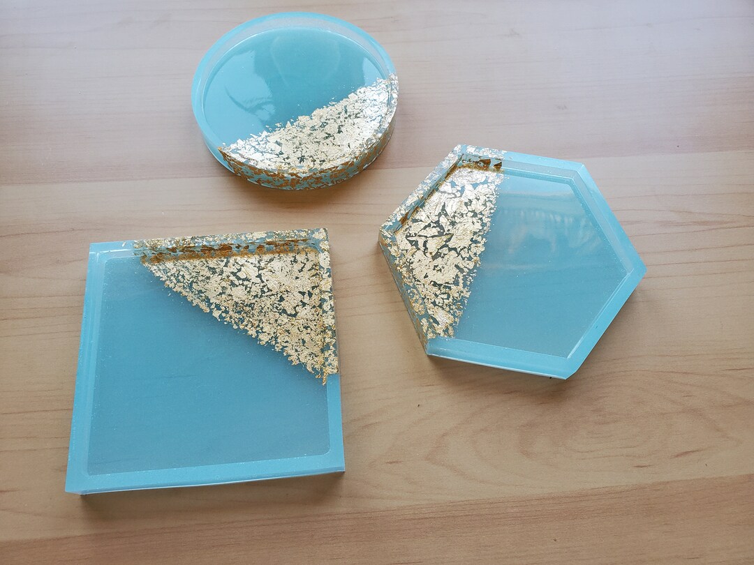 Geometric Coaster Set 3 Piece - Etsy