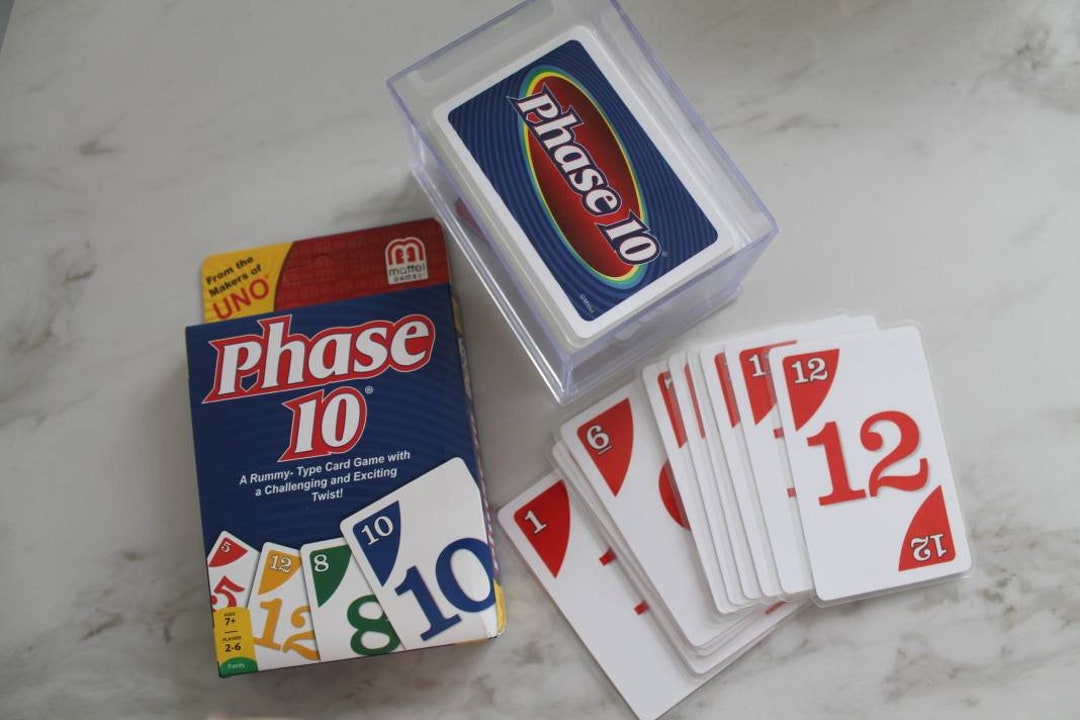 Laminated Phase 10 - Card Games, Board Games, Travel Case Gift - Etsy