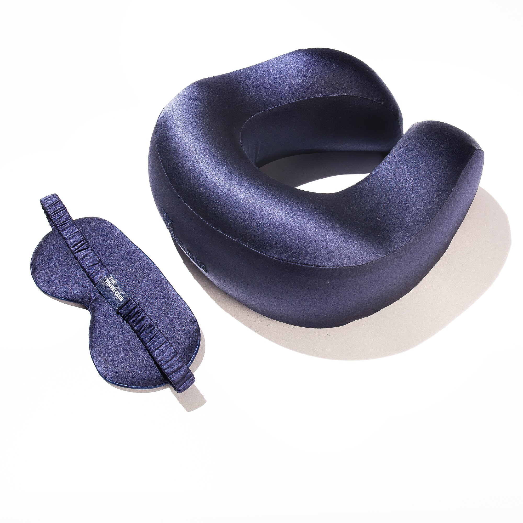 Mulberry Silk Travel Pillow & Sleep Mask Set - Memory Foam Neck Support ...