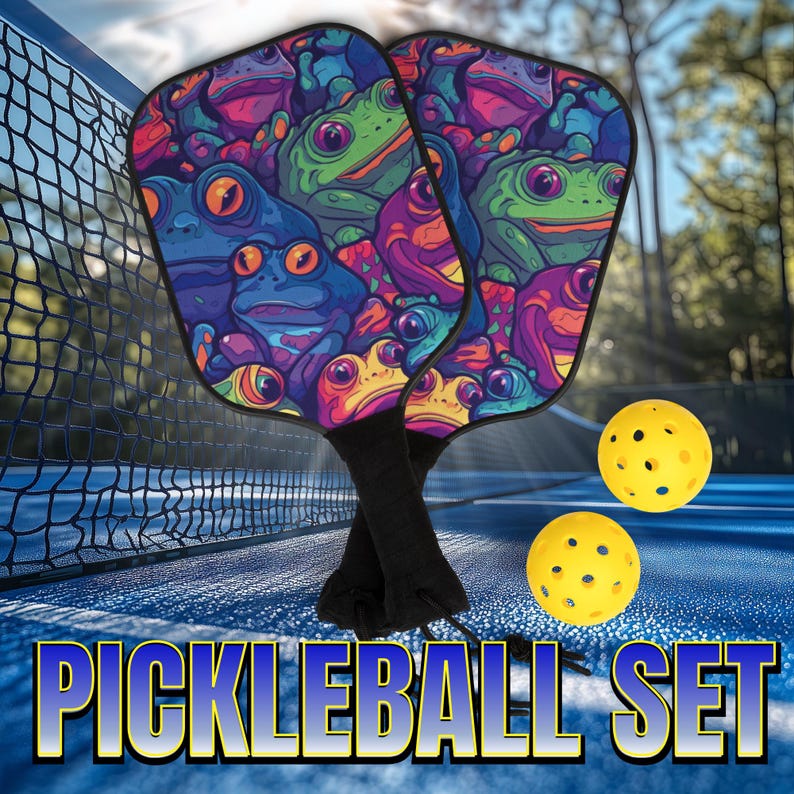 Pickleball Paddle Set for Adults and Kids Durable Composite Paddles ...