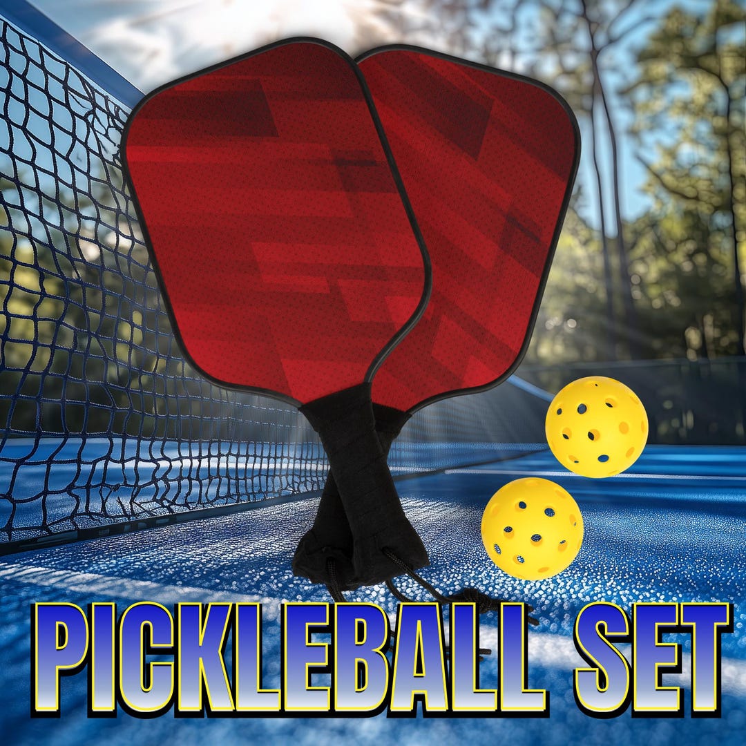 Pickleball Paddle Set for Adults and Kids Durable Composite Paddles ...