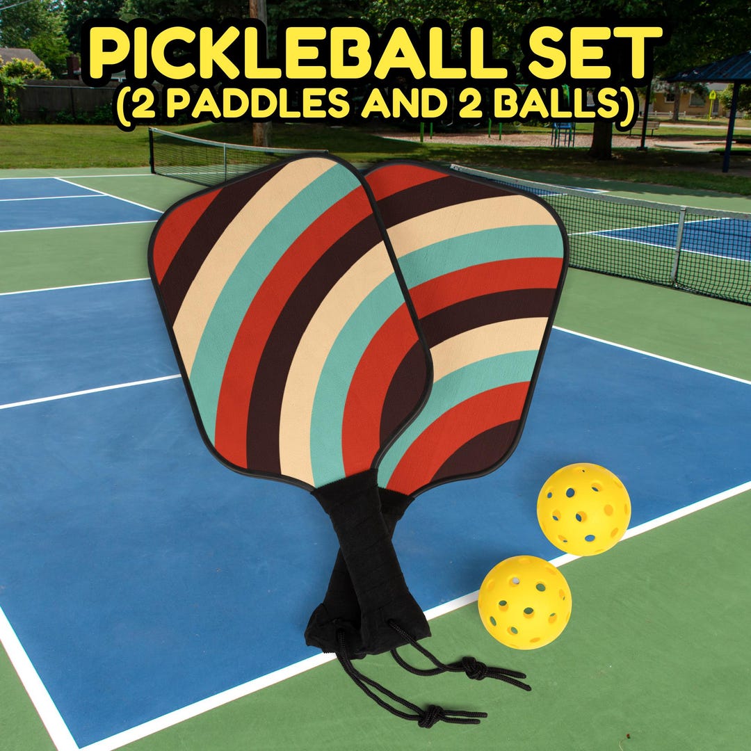 Retro Pickleball Set, Vintage Pickleball Kit, Nostalgic Pickleball Gear ...