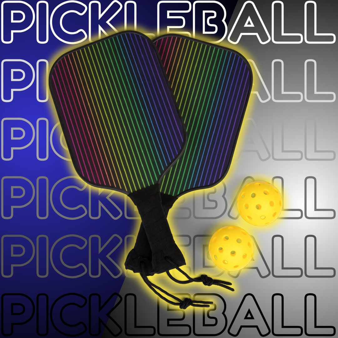 Rainbow Pickleball Set, Pickleball Paddle Set, Pickleball Equipment ...