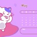 2024 Printable Cute Cat Calendar All 12 Months Horizontal - Etsy