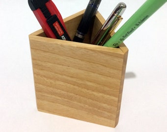 Wooden Pencil Holder Walnut Desktop Accessories Office Desk - Etsy