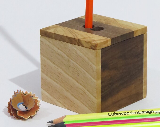 Pencil Sharpener Made Walnut Ash Wood, Wooden Sharpener - Etsy