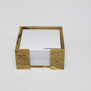 Wooden Memo Block Holder, Sticky Note Paper Holder, Beech Box, for 3.5 ...