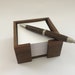 Wooden Memo Block Holder, Sticky Note Paper Holder, Walnut Box, for 3.5 ...
