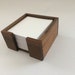Wooden Memo Block Holder, Sticky Note Paper Holder, Walnut Box, for 3.5 ...