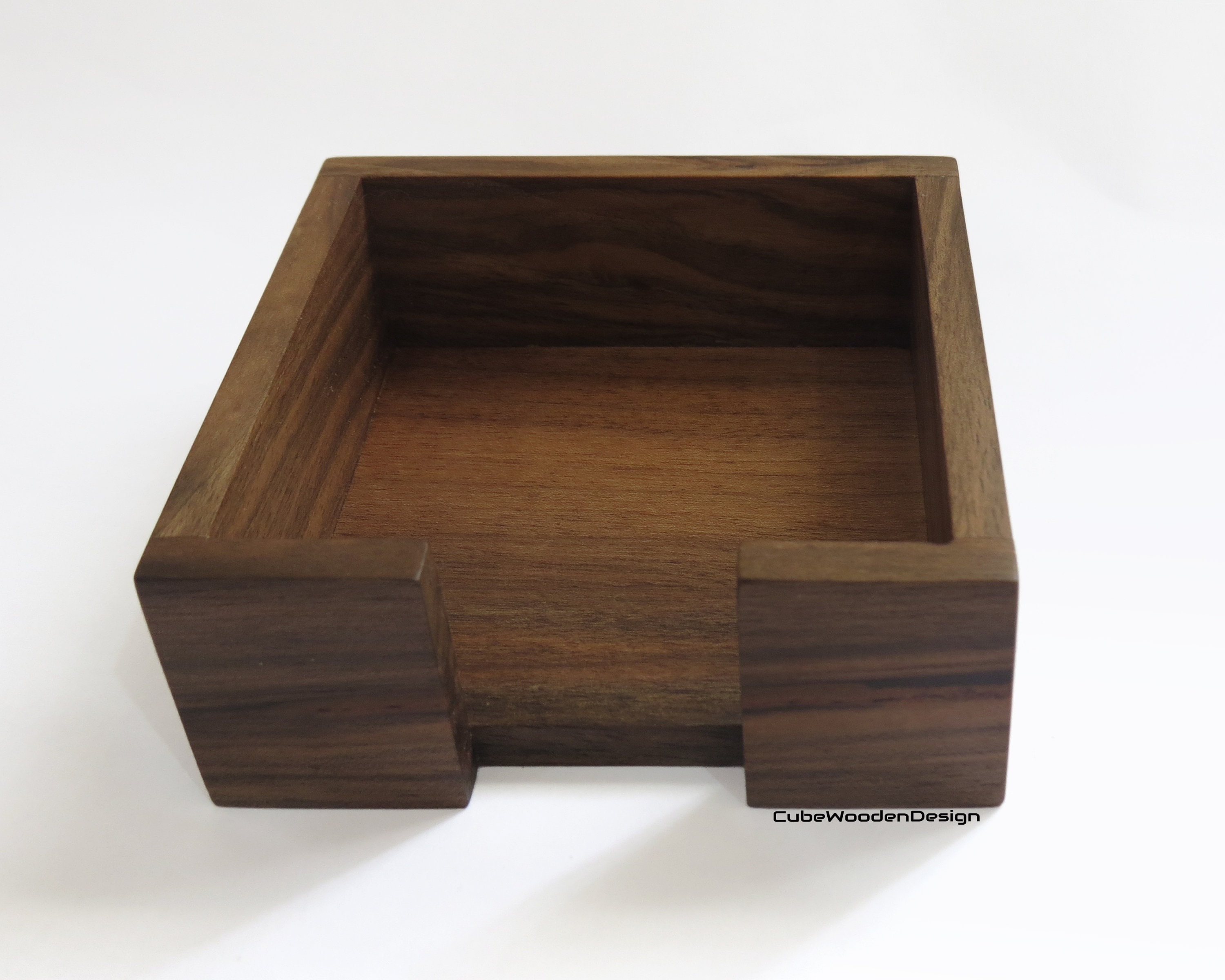 Post It Note Holder for 3*3 Inch,wooden Memo Block Holder, Sticky Note ...