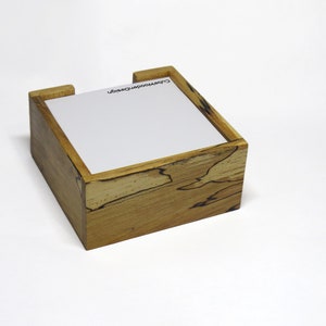 Wooden Memo Block Holder, Sticky Note Paper Holder, Beech Box, for 3.5 ...
