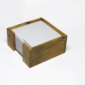 Wooden Memo Block Holder, Sticky Note Paper Holder, Beech Box, for 3.5 ...