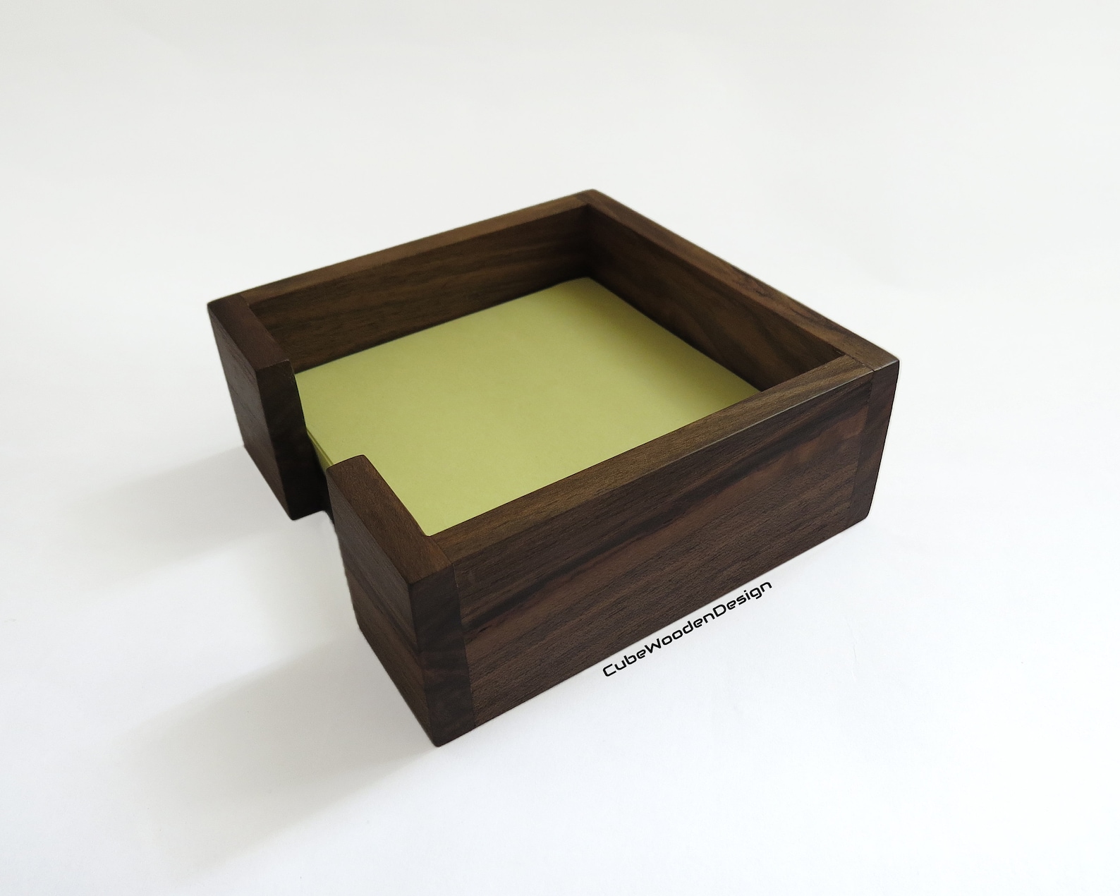 Post It Note Holder for 3*3 Inch,wooden Memo Block Holder, Sticky Note ...