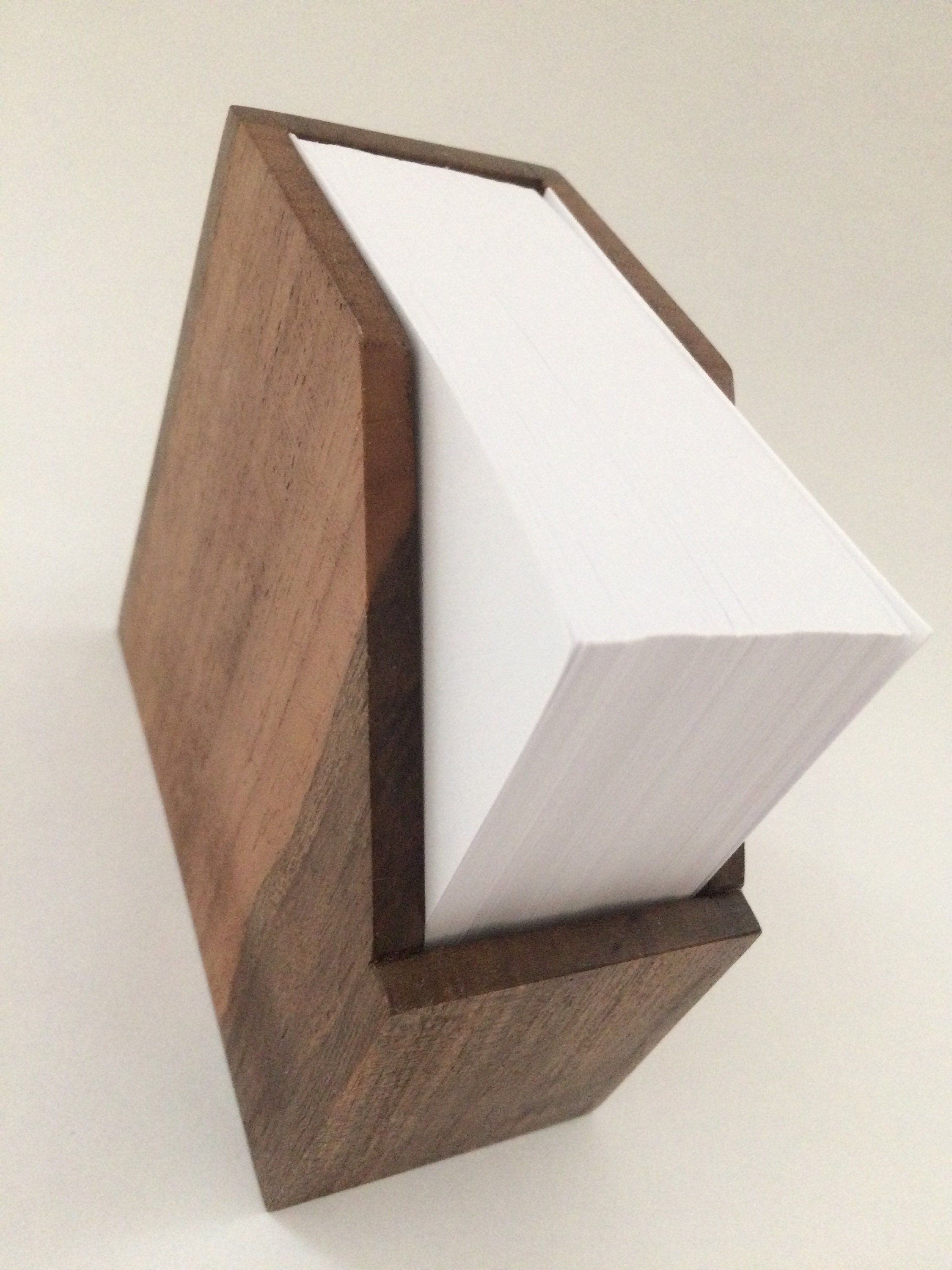 Note Cube Holder, Wooden Memo Block Holder, Sticky Note Paper Holder ...