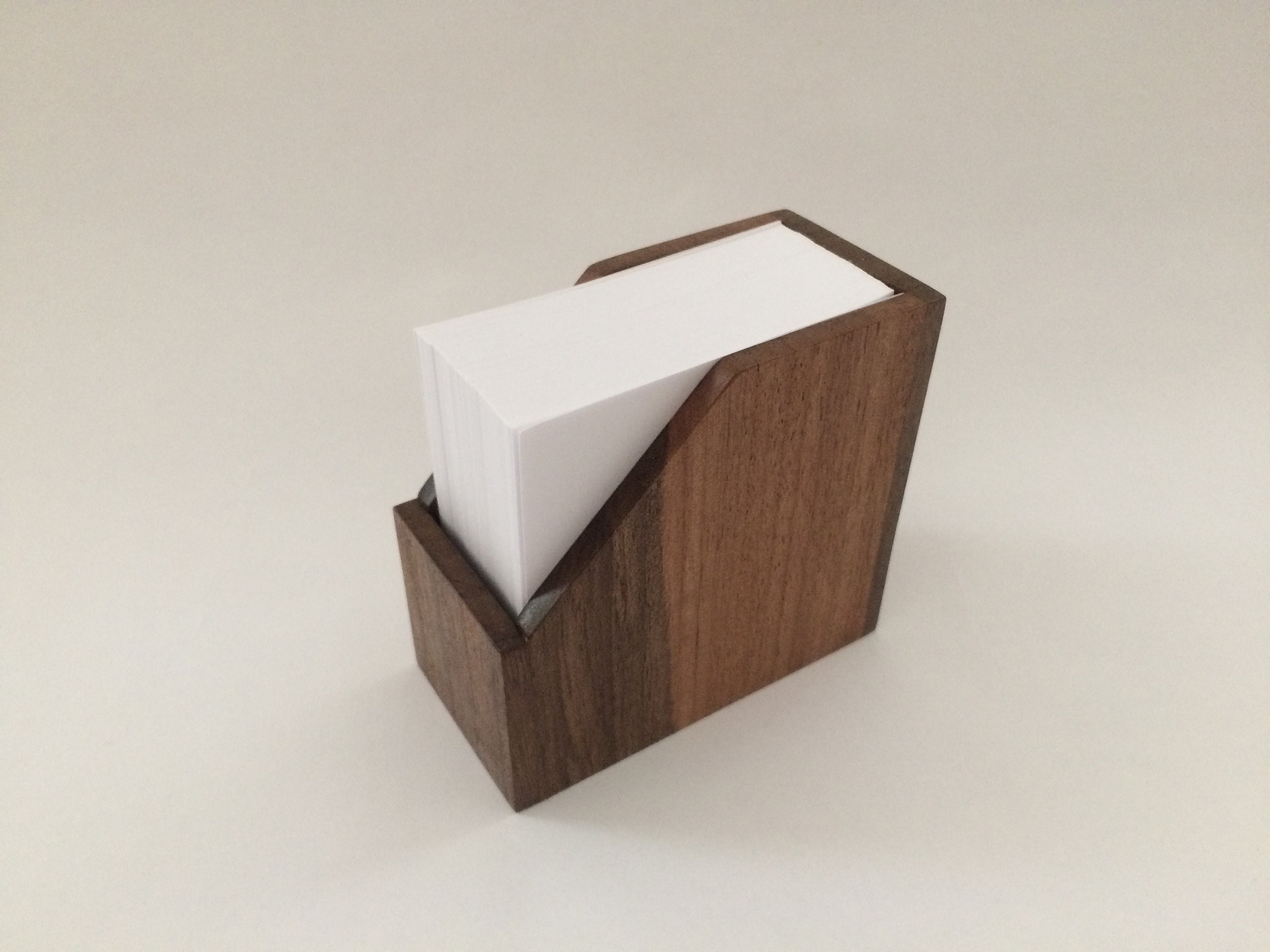Note Cube Holder Wooden Memo Block Holder Sticky Note Paper - Etsy ...