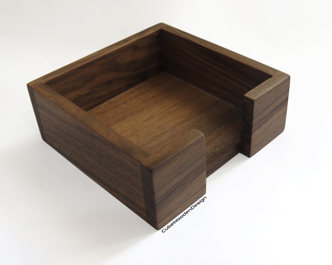 Post It Note Holder for 3*3 Inch,wooden Memo Block Holder, Sticky Note ...