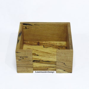 Wooden Memo Block Holder, Sticky Note Paper Holder, Beech Box, for 3.5 ...