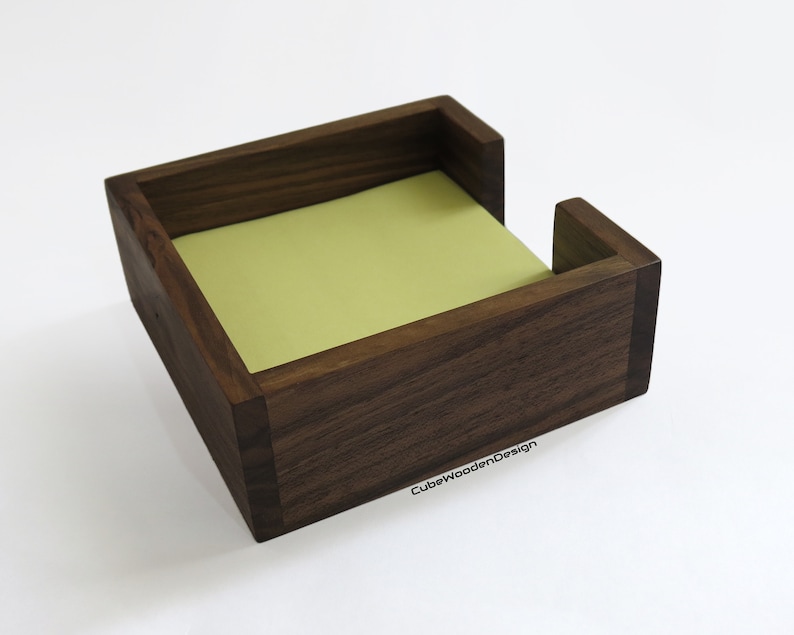 Post It Note Holder for 3*3 Inch,wooden Memo Block Holder, Sticky Note ...