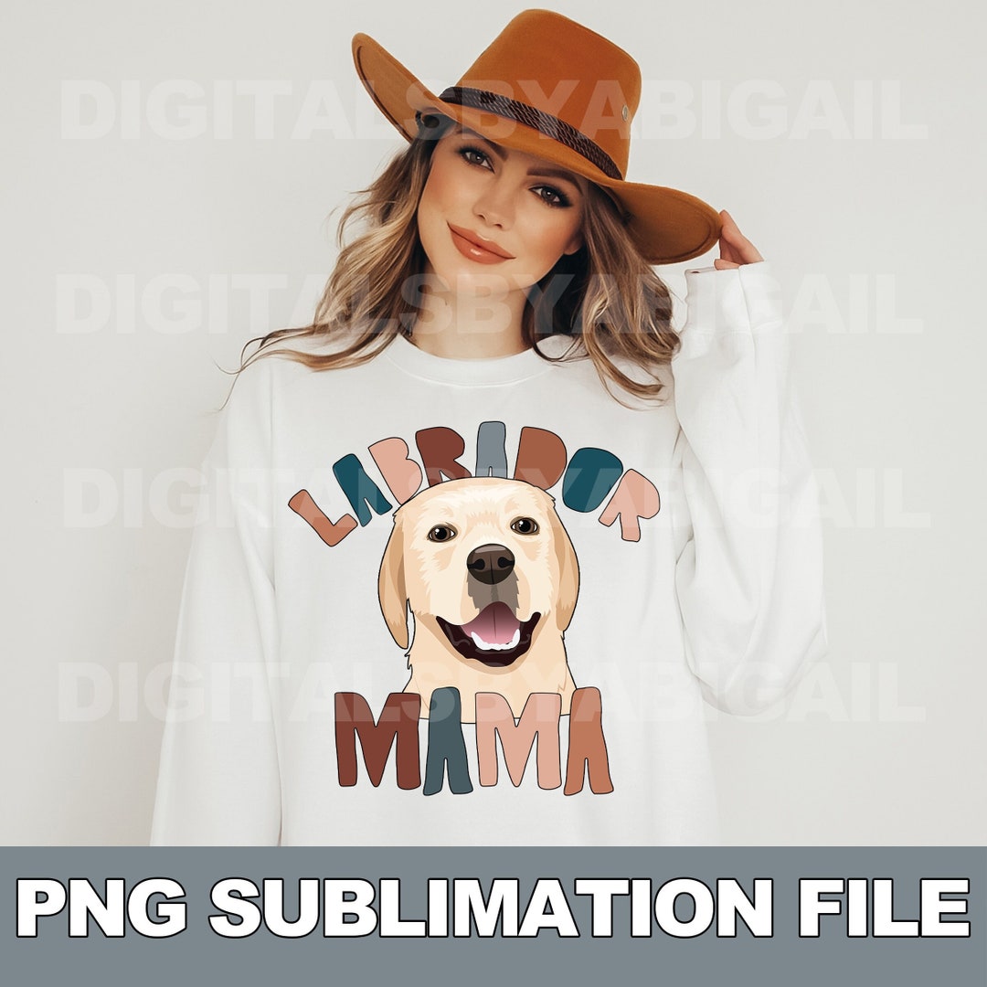 Labrador Mama PNG Boho Blonde Labrador Retriever Sublimation File Dog ...