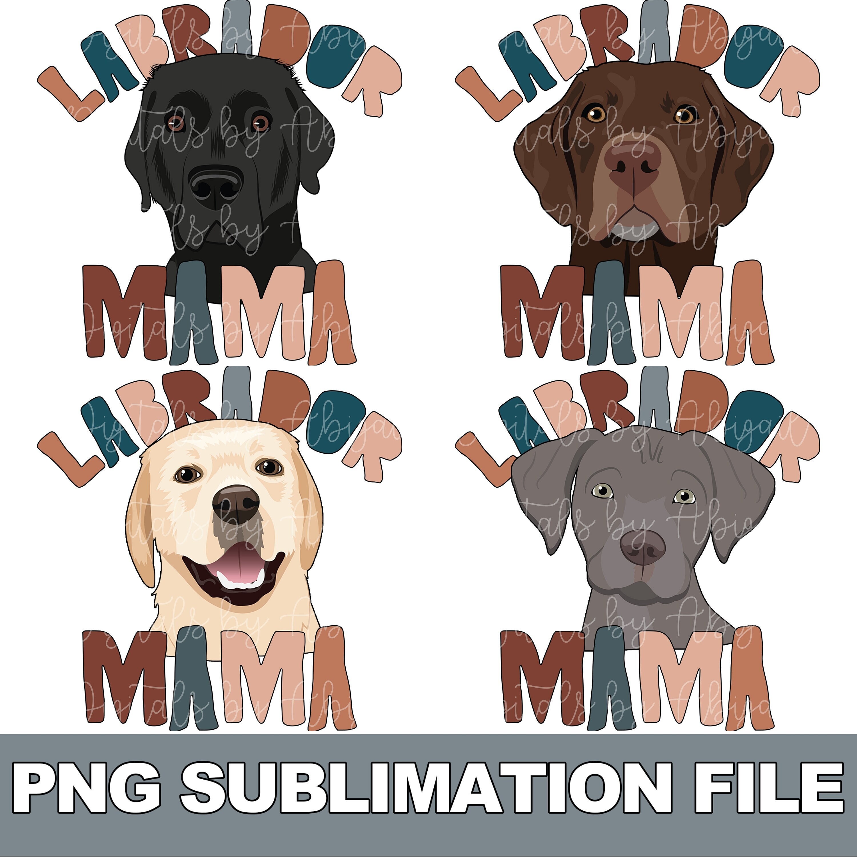 Design Bundle Labrador Retriever Mama PNG Boho Doodle Mama Dog ...