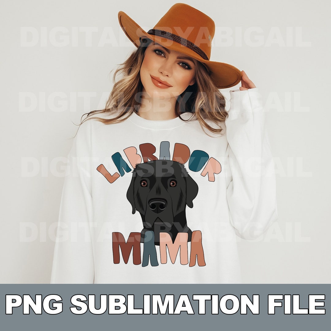 Labrador Mama PNG Boho Black Labrador Retriever Sublimation File Dog ...