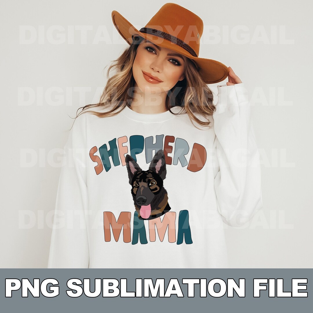 German Shepherd Mama PNG Boho Shepherd Mama Dog Sublimation File Dog ...