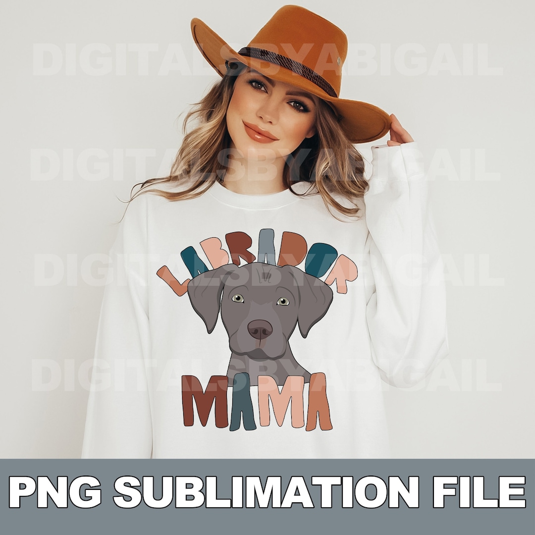 Labrador Mama PNG Boho Silver Labrador Retriever Sublimation File Dog ...