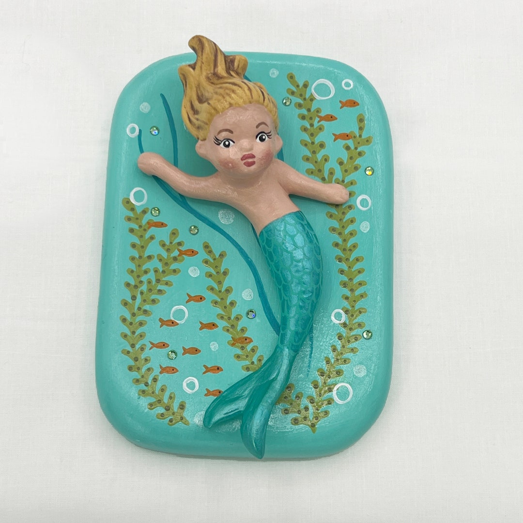 Vintage Mermaid, MCM Mermaid Plaque, Mermaid Wall Hanging, Mid Century ...