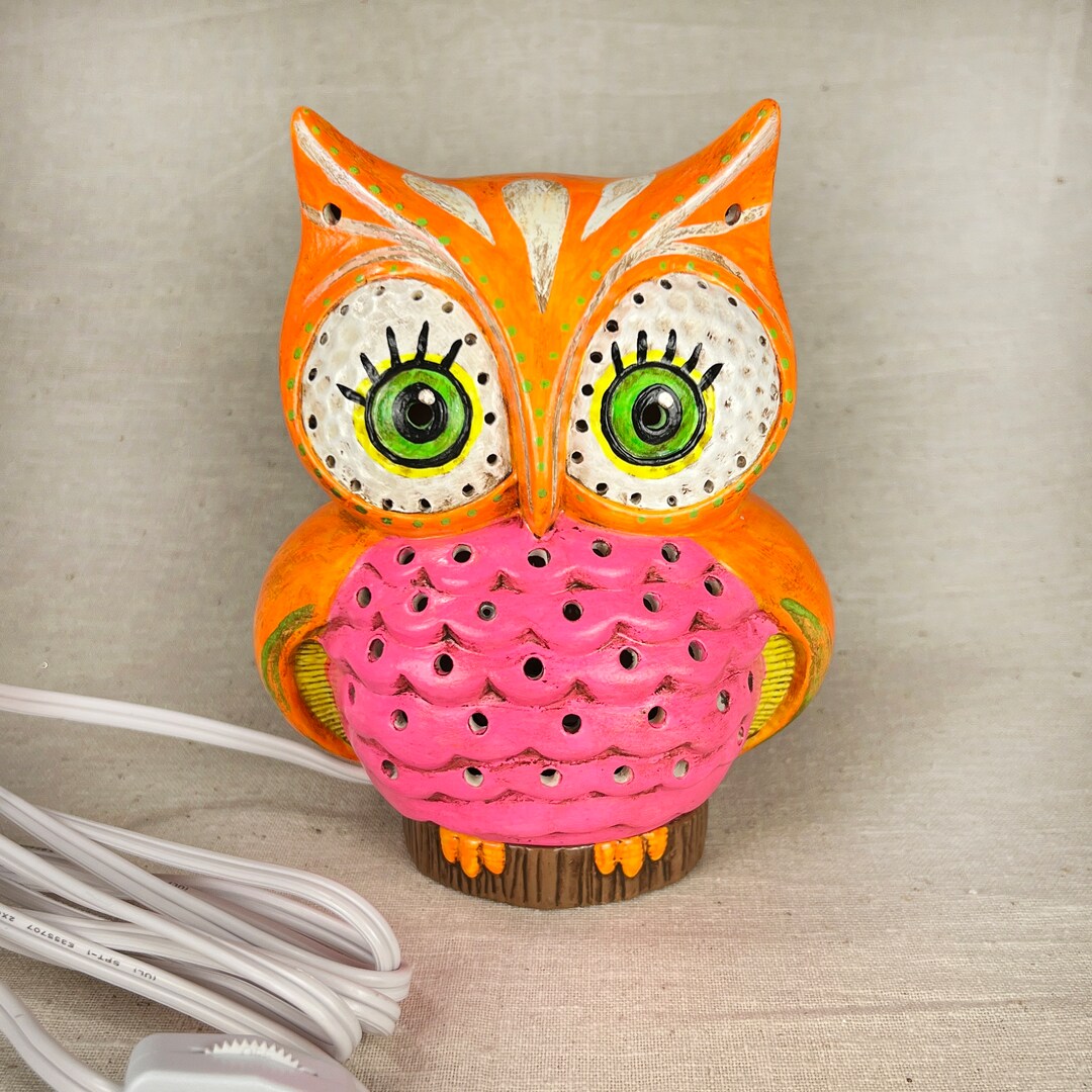 Mid Century Modern Owl, Vintage Horned Owl Light, 60s 70s Retro Owl ...
