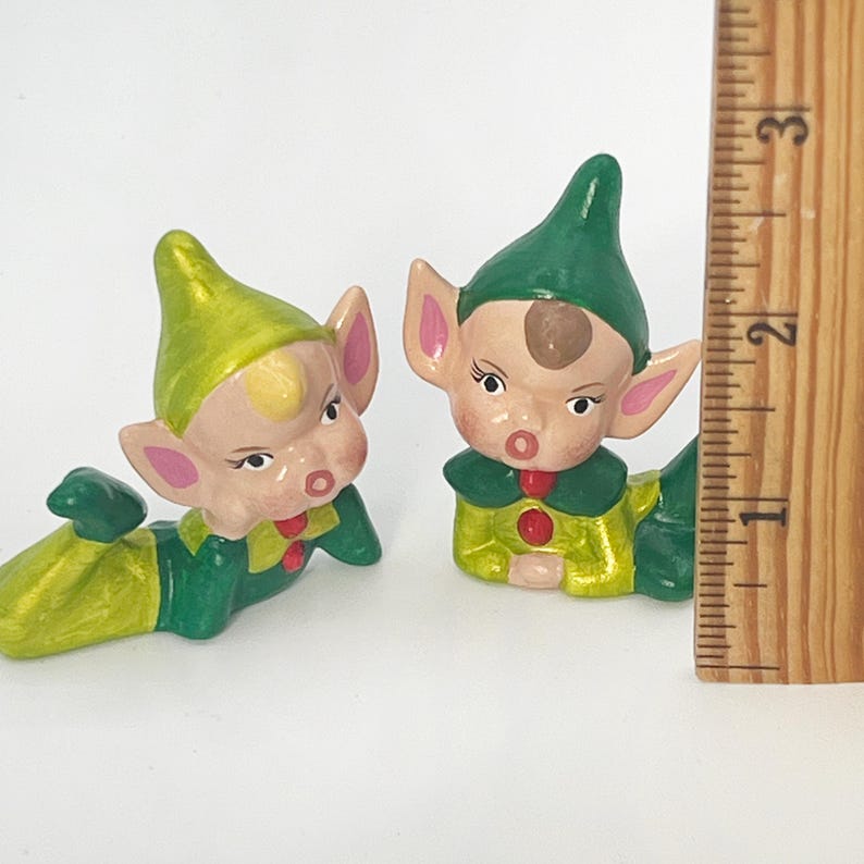 Vintage Christmas Elf, Mid Century Modern, Retro Style Pixie, Ceramic ...