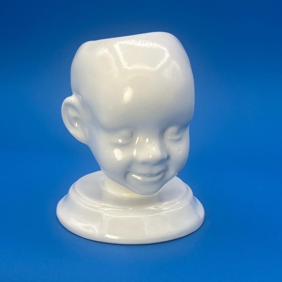 Vintage Ceramic Doll Head Vase Planter: Unique Assemblage Art - Etsy