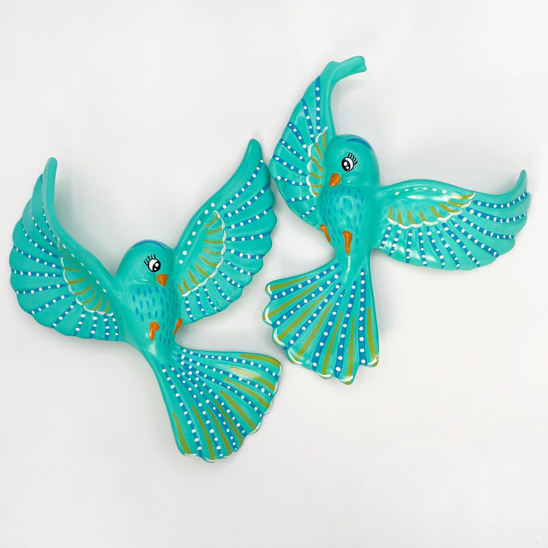 Vintage Flying Birds, Mid Century Modern Birds, Bird Plaques, Blue Bird ...