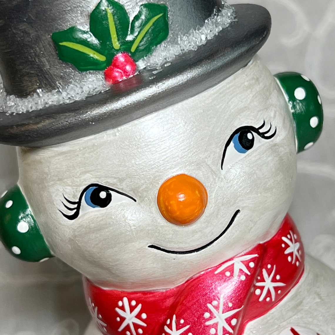 Vintage Snowman Retro Snowman Glitter Snowman Vintage - Etsy