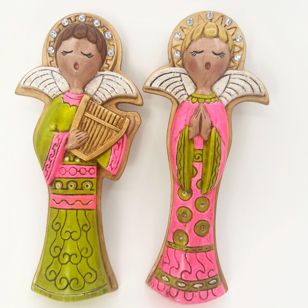 Mid Century Modern Angels, Vintage Angels, 70s Retro Christmas ...