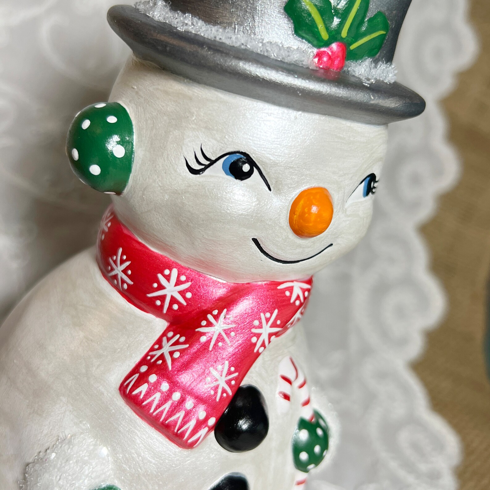 Vintage Snowman Retro Snowman Glitter Snowman Vintage - Etsy