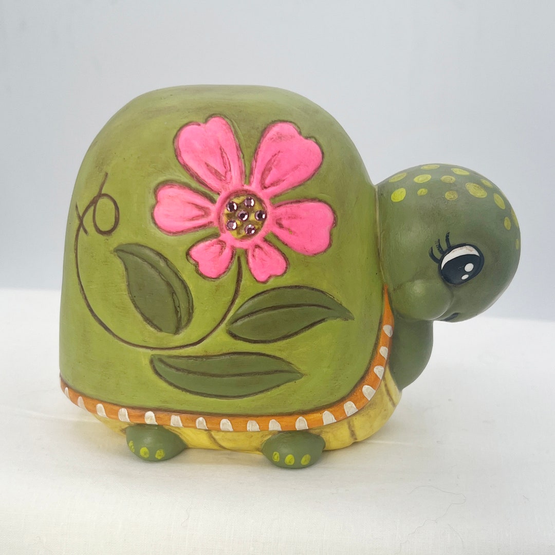 Vintage Turtle, Seventies Style Turtle, Mod Turtle, Ceramic Turtle ...