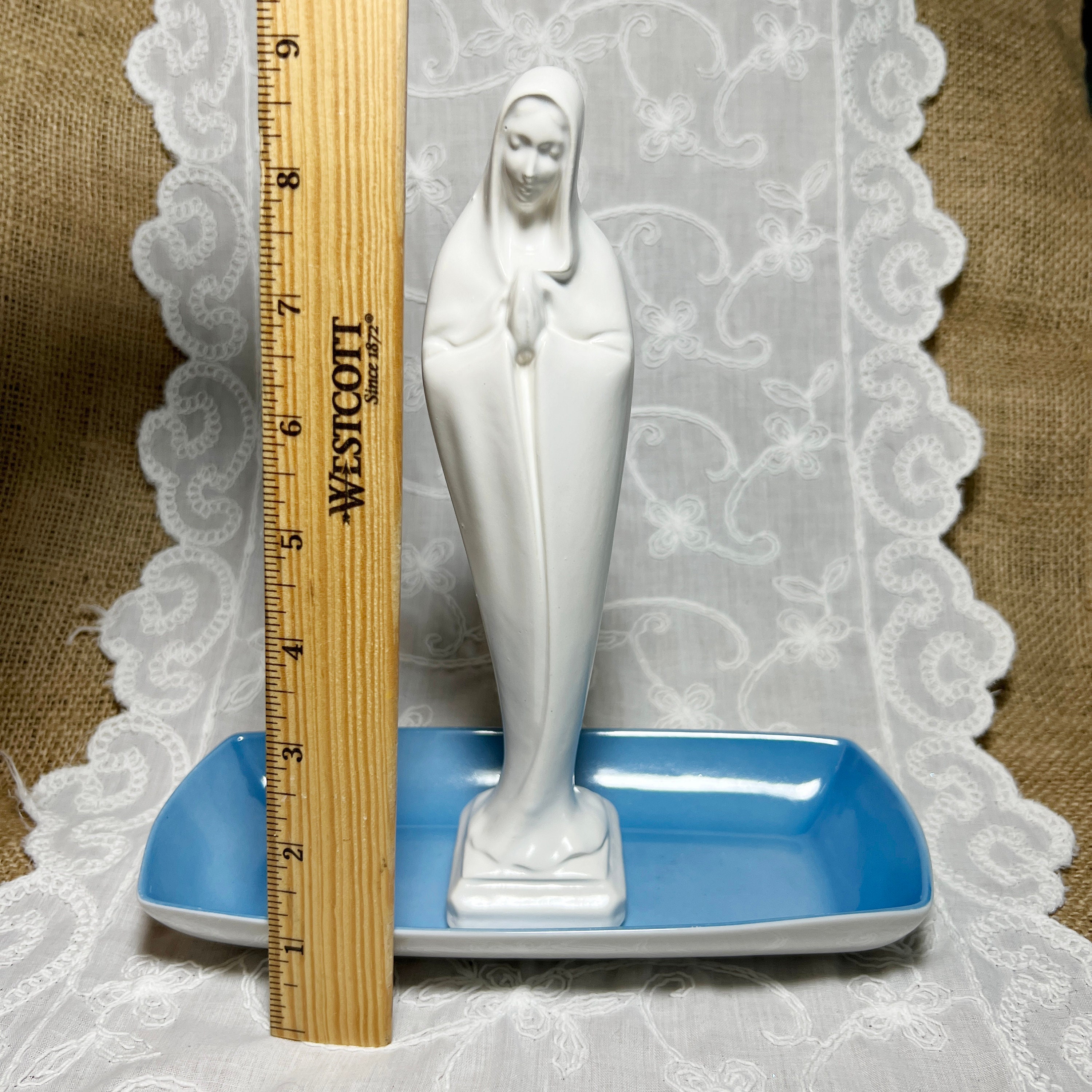 Vintage Virgin Mary Glazed Mother Mary Ceramic Mary - Etsy