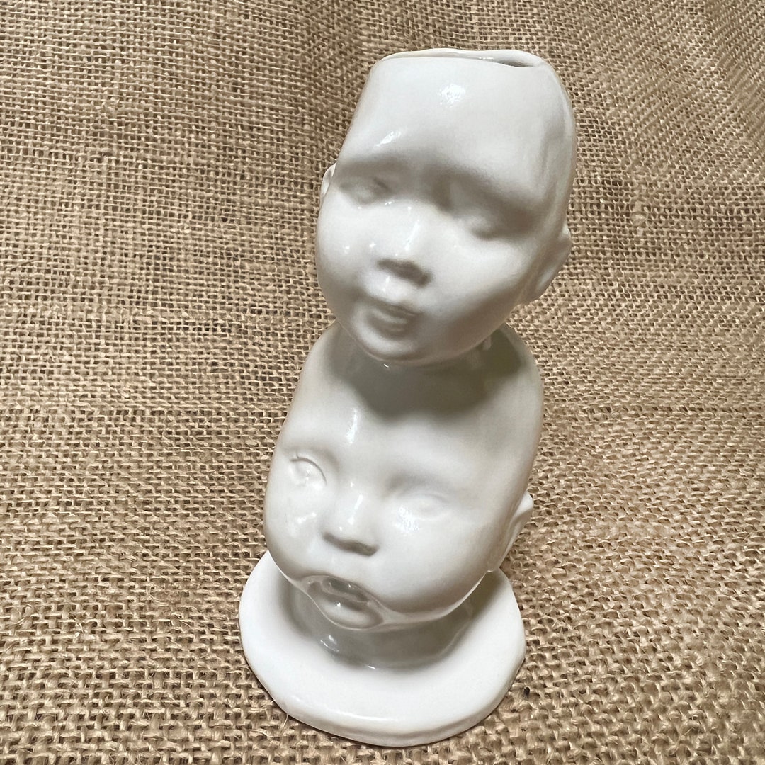 Vintage Doll Heads Vase: White Ceramic Bud Vase - Etsy