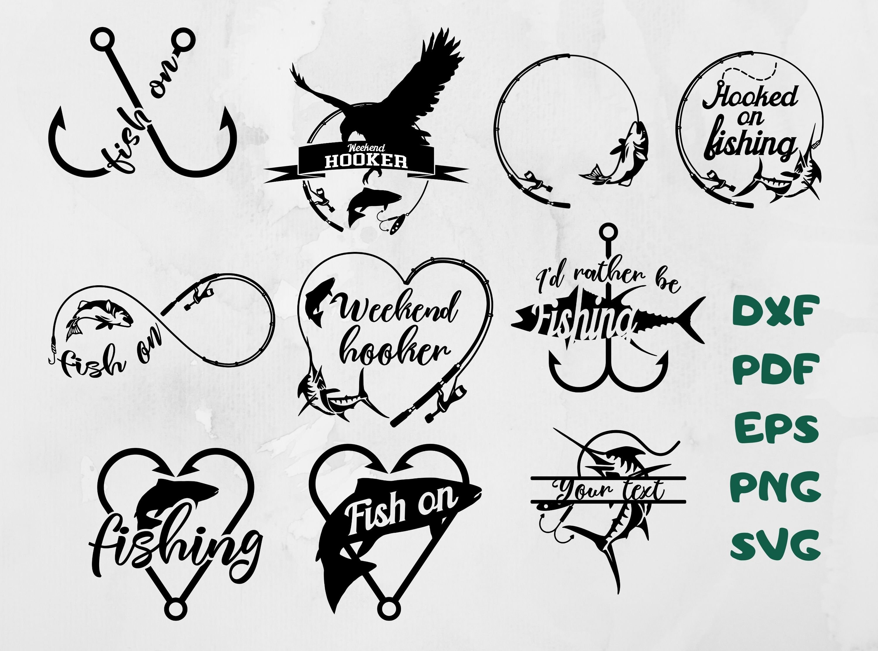 Fishing Svg-fishing Design Svg-weekeng Hooker-fishing Silhouette ...