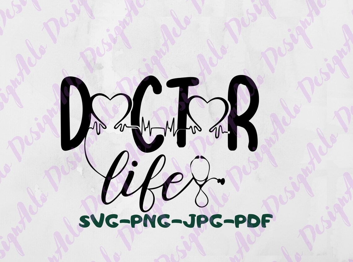 Doctor Life Svg-doctor Gift-heart Rate-cricut Silhouette-life | Etsy