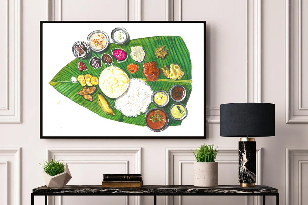 South Asian Thali | Watercolor Art | Digital Printable Art | Chennai ...