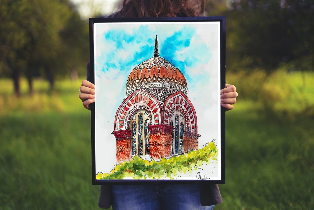 Chennai Senate House Watercolor Art Print | Indian Architecture ...