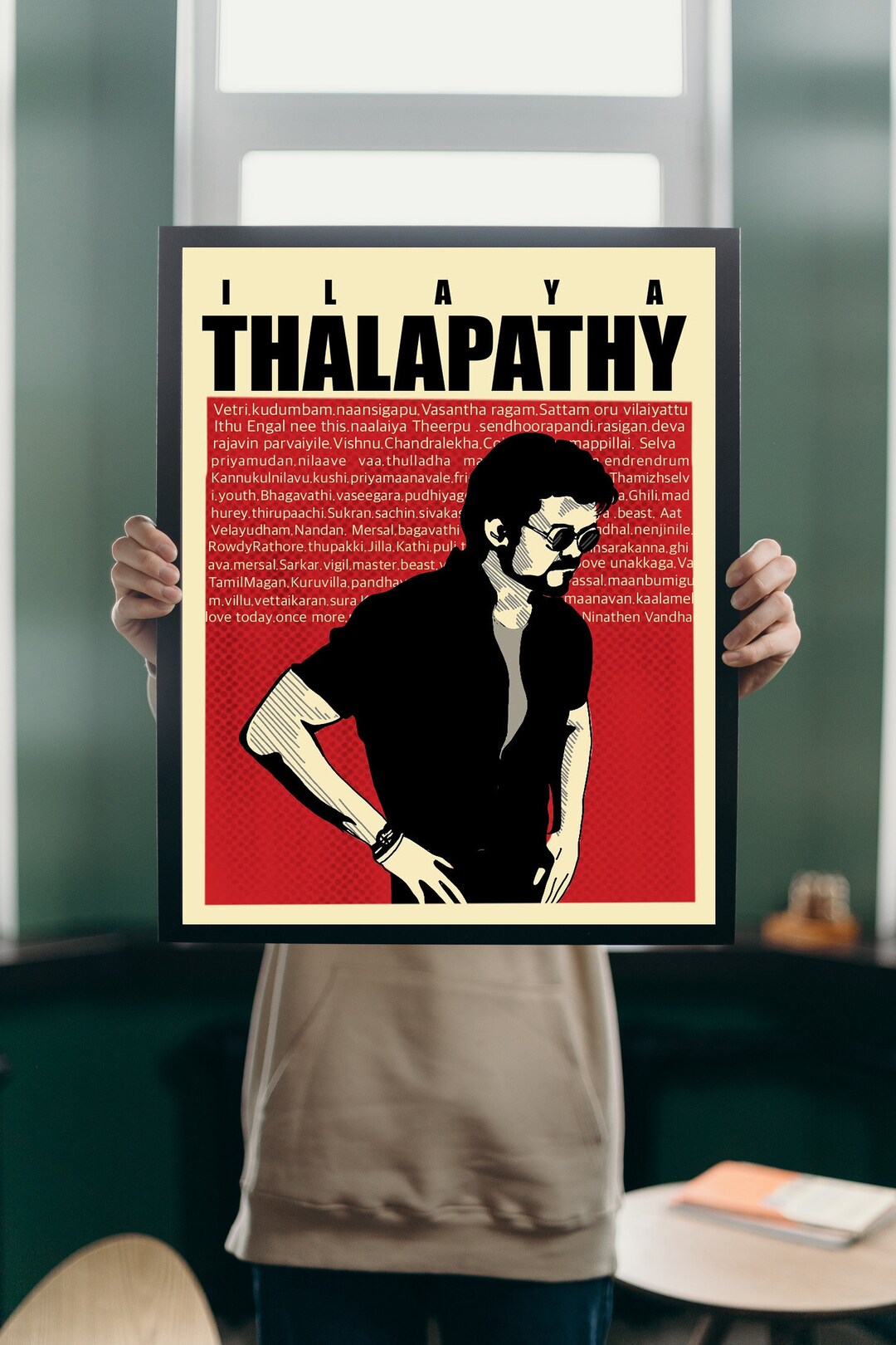 Vijay Actor Retro Poster | Tamil Movie Art | Digital Poster | Printable ...