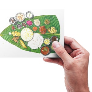 South Asian Thali | Watercolor Art | Digital Printable Art | Chennai ...