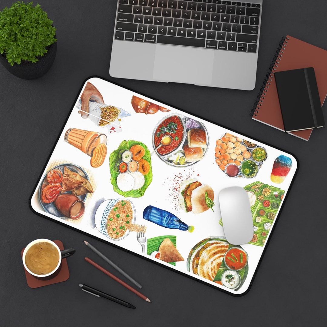 Indian Food Art Desk Mat - Etsy