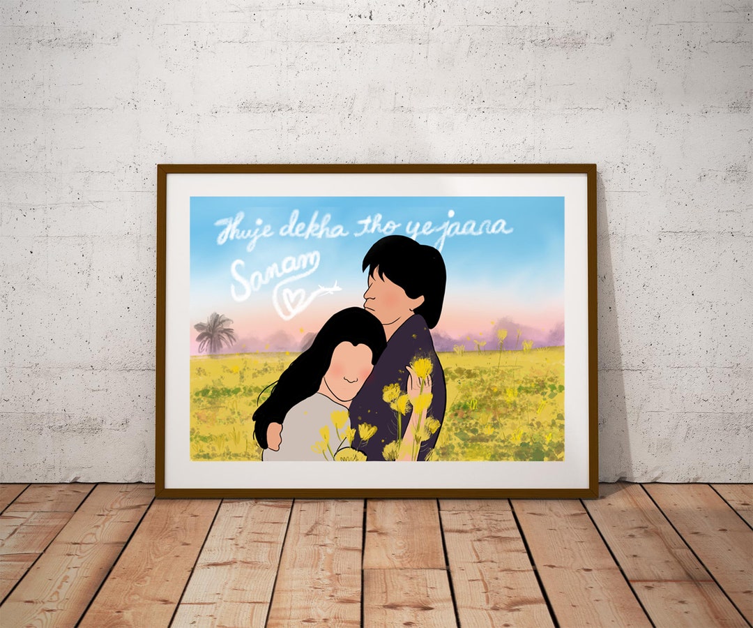 DDLJ Movie Poster | Digital Art | Sharukh Khan | Kajol | Bollywood ...