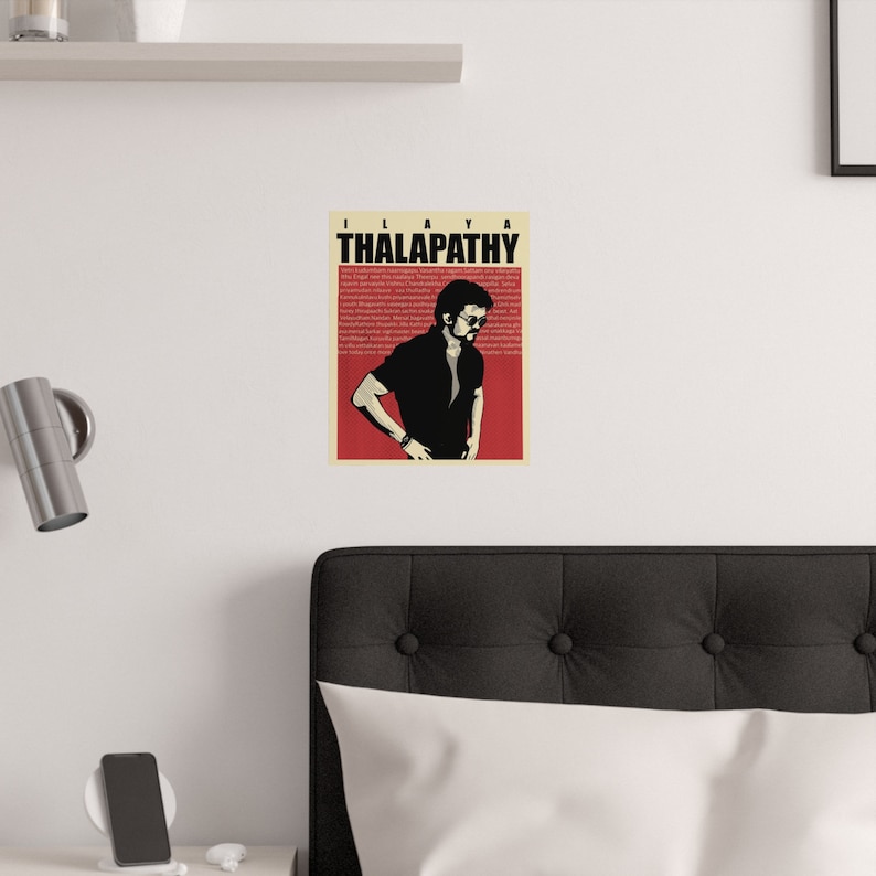 Thalapathi Vijay | Satin Poster - Etsy