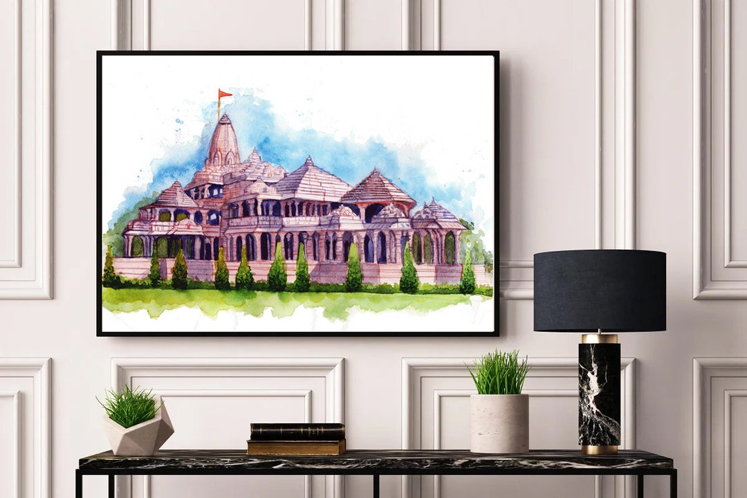 Ayodhya Ram Mandir | Temples of India | Watercolor Art | Digital Art ...